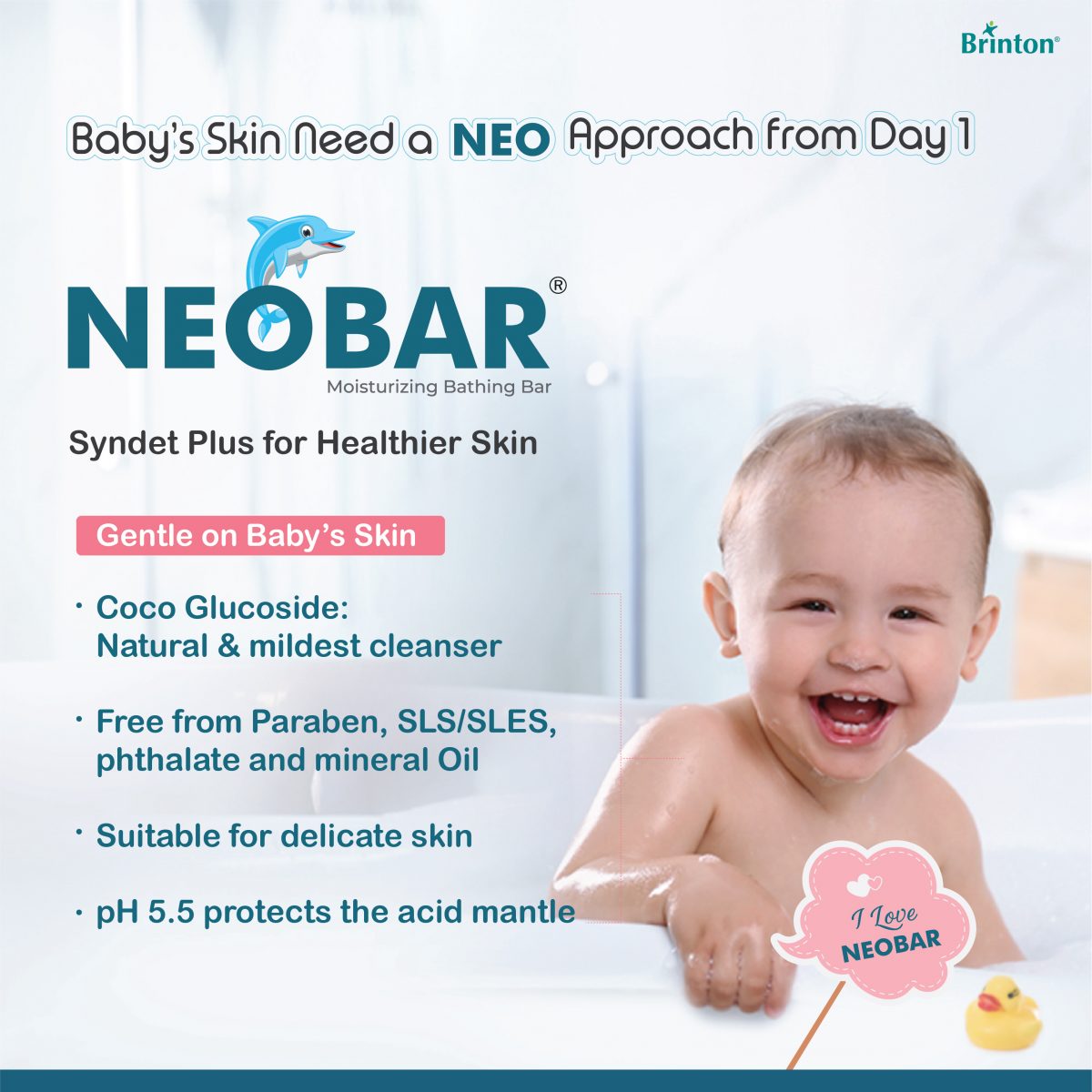 Buy Brinton NEOBAR Baby Soap for Dermatological (Baby care)